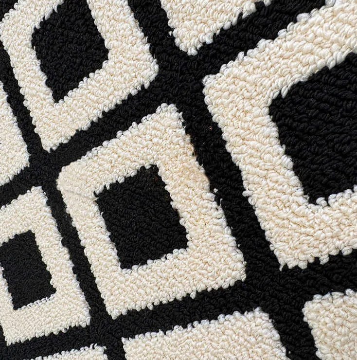 TZ Černobílý obdélníkový koberec Strado Polo Chessboard s kosočtvercovým vzorem Rozměr: 160x230 cm