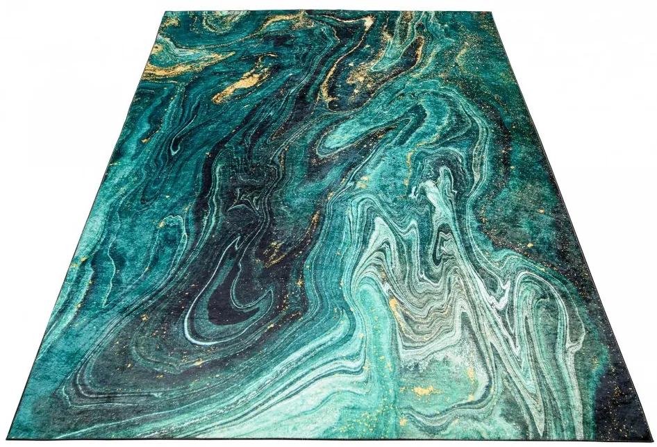 Trendy koberec v zelených a modrých odstínech Šířka: 80 cm | Délka: 150 cm