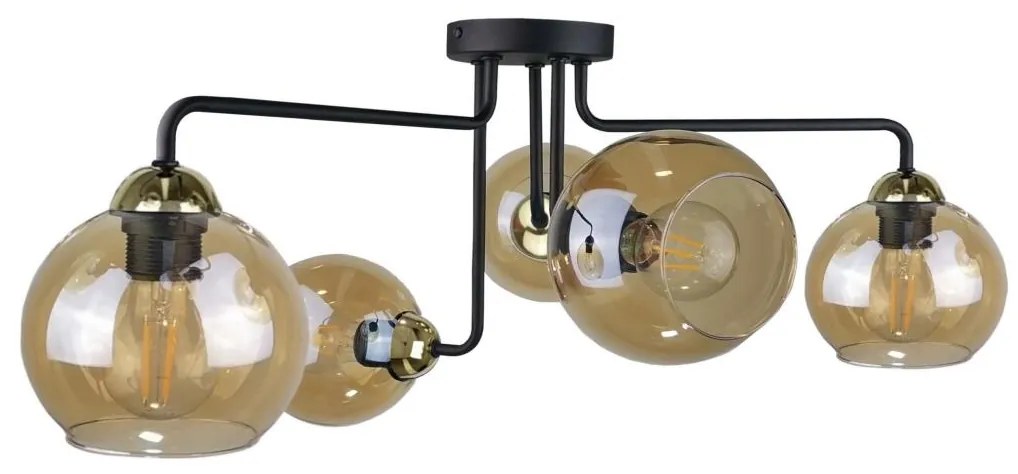 Keter Lighting Přisazený lustr MONDE GOLD 5xE27/60W/230V KE0004