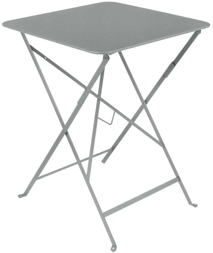 OnaDnes -20% Popelově šedý kovový skládací stůl Fermob Bistro 57 x 57 cm