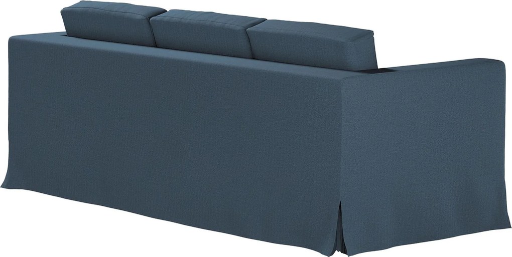 Potah na pohovku IKEA Karlanda 3-místná nerozkládací, dlouhý barva modrá látka pletený vzor