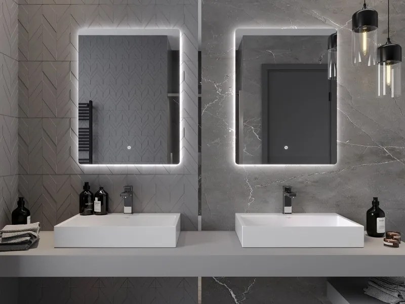Mexen Sun koupelnové zrcadlo s podsvícením 60 x 80 cm, LED 6000K, protizápara - 9807-060-080-611-00