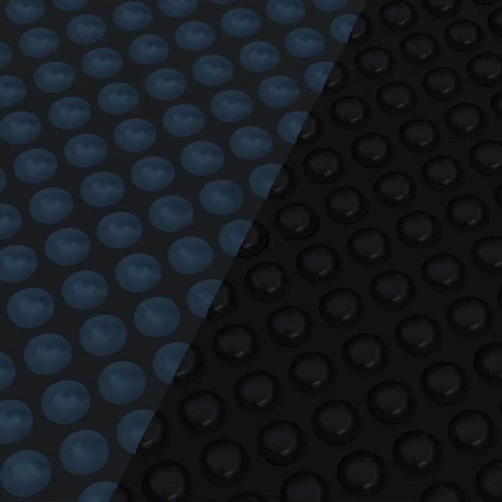 Plovoucí PE solární plachta na bazén 260 x 160 cm černo-modrá