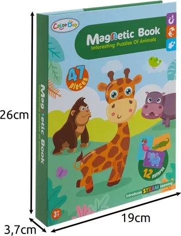 Magnetická puzzle knižka - Africká zvířata
