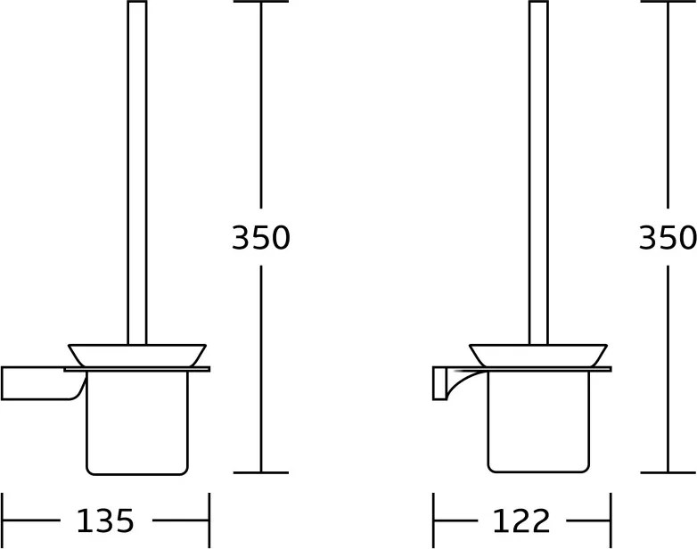 Mexen Rino, záchodový wc kartáč, chromová, 7027050-00