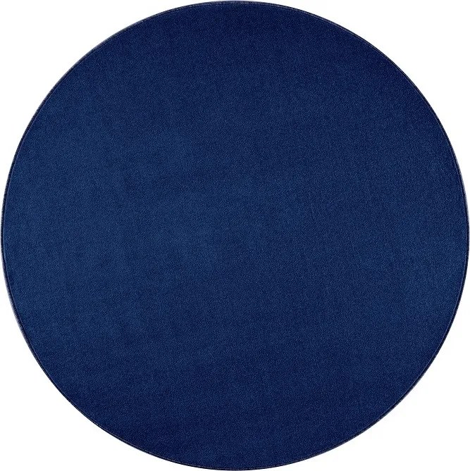 Kusový koberec Nasty 104447 darkblue kruh, 200x200 (priemer) kruh, modrá, chodba / predsieň, Hanse Home