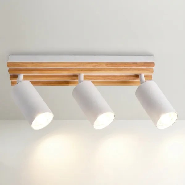 BRILAGI - Bodové svítidlo SELE WOOD ACOUSTIC 3xGU10/30W/230V bílá/dřevo