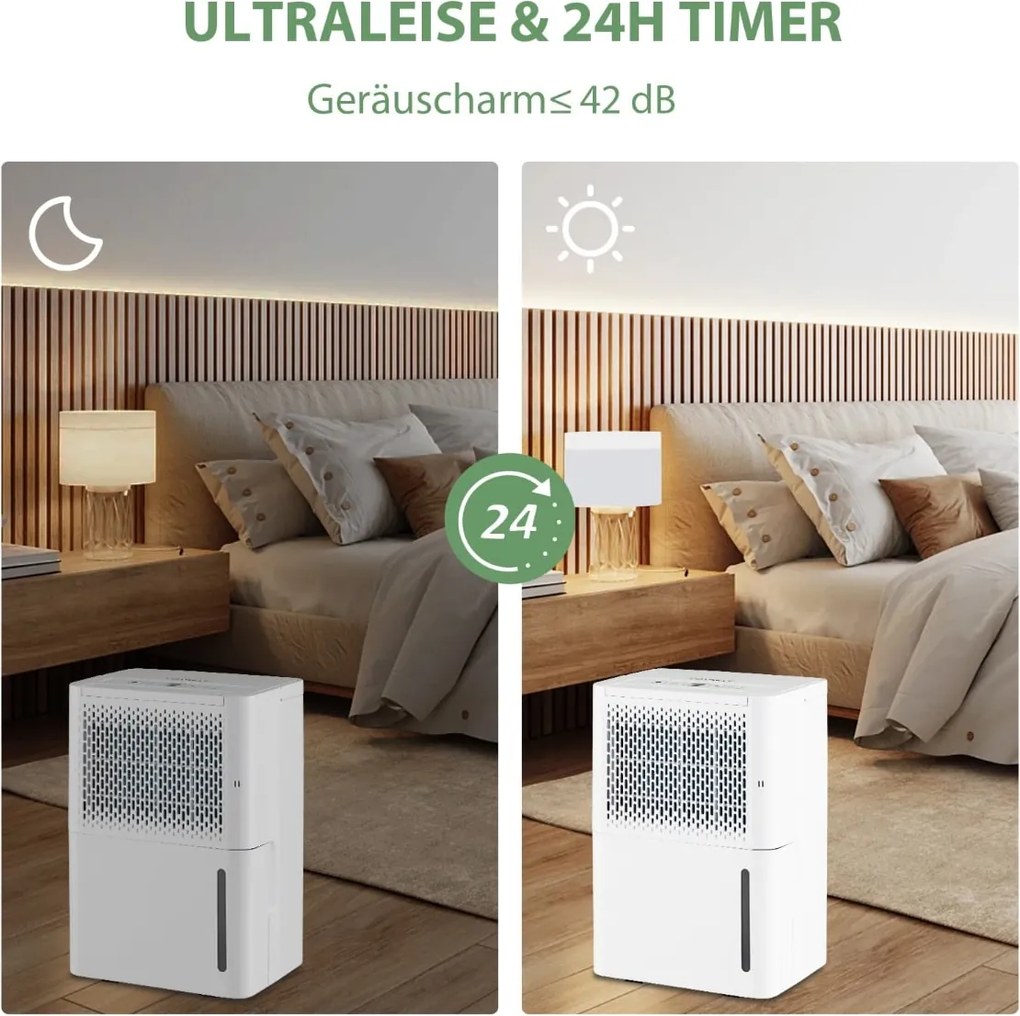 Costway 12 L/den odvlhčovač s 24 H časovačem a 2,2 L nádrž na vodu tichá