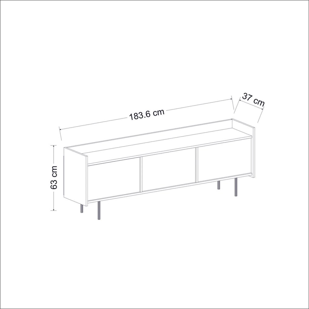 Kalune design TV stolek ATLAS hnědý