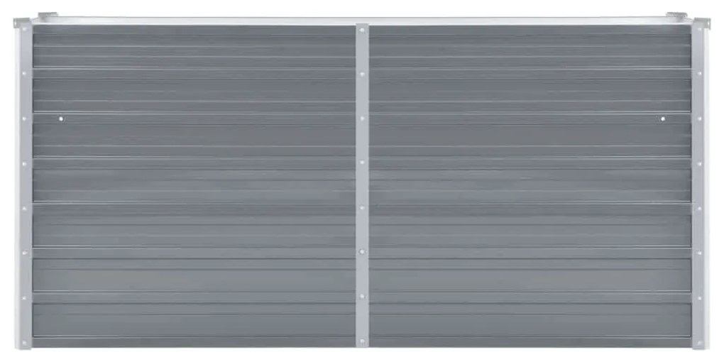 vidaXL Vyvýšený záhon pozinkovaná ocel 160 x 40 x 77 cm šedý