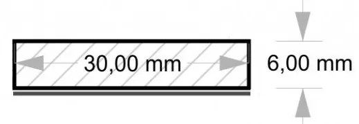 Lišta mezi lamely - DUBOVÁ DÝHA, 30 x 6 x 2750 mm Broušený - olejovaný