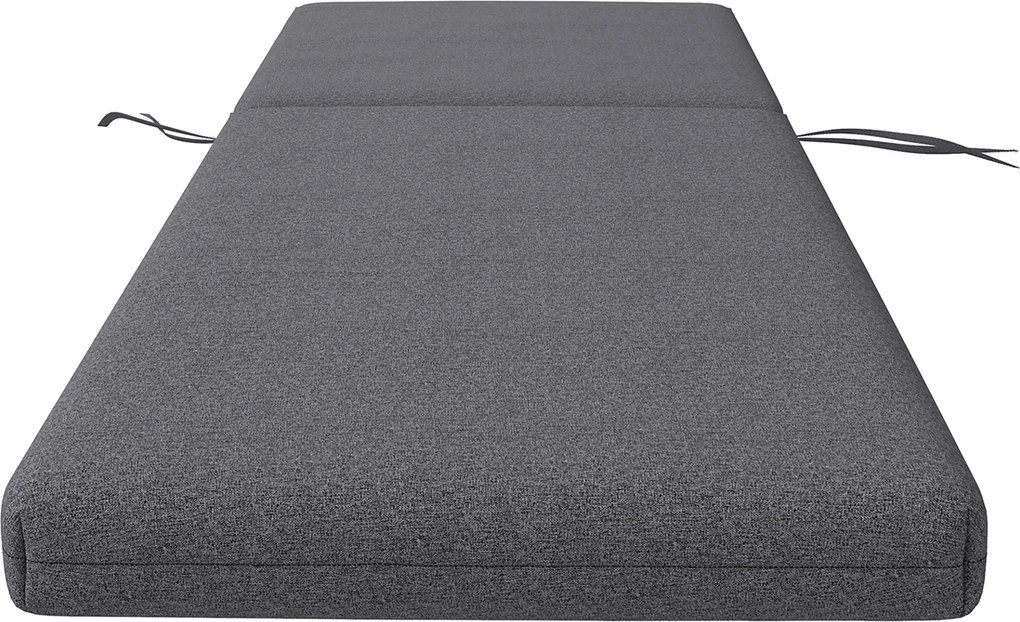 Outsunny Sada 2 polstrů na sluneční lehátko s upevňovacími pásy do zahrady - 190,5L x 58,4W x 7H cm šedá | Aosom