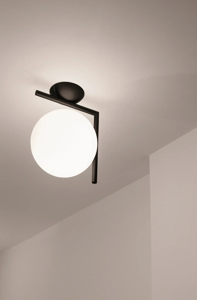 Flos F3178030 IC Lights C/W1, designové svítidlo, 1x60W E14, černá, prům. 20cm