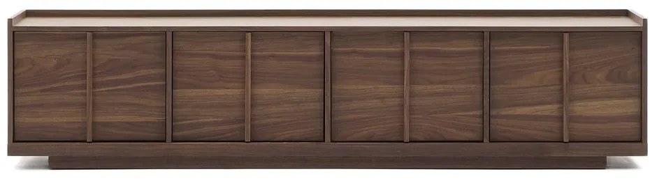 Hnědý TV stolek v dekoru ořechu 200x47x40 cm Onix – Kave Home