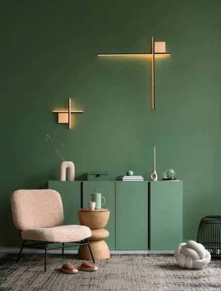Designové nástěnné svítidlo Cross 80 zlatá
