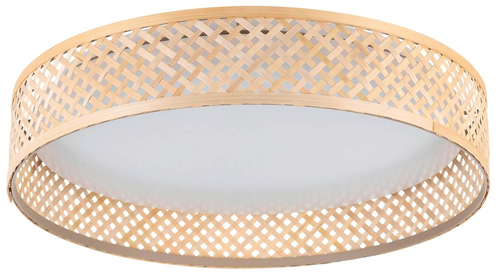 EGLO Dřevěné LED stropní svítidlo LUPPINERIA, 24W, teplá bílá, 38cm, kulaté 900464