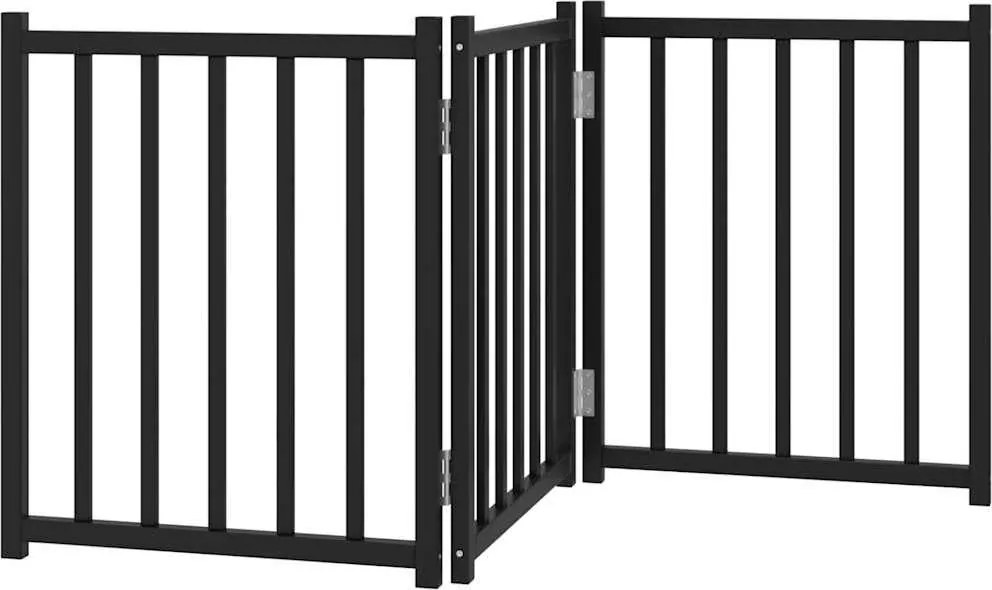 vidaXL Zábrana pro psy skládací 3 panely 150 cm masivní jedle [352276] Barva: Přírodní