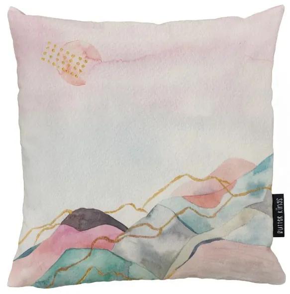 Povlak na polštář watercolour mountain, canvas bavlna