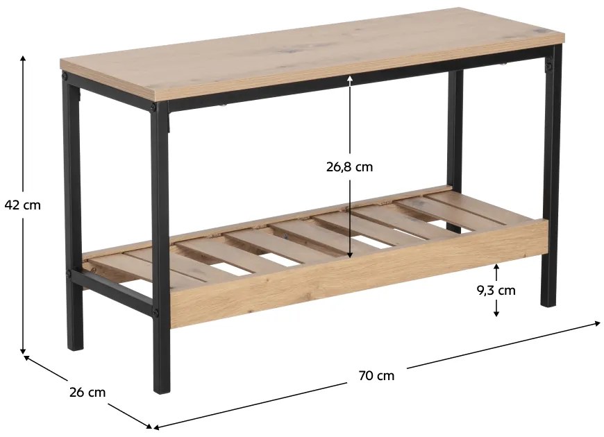 Kondela Botník, dub/černá, REST