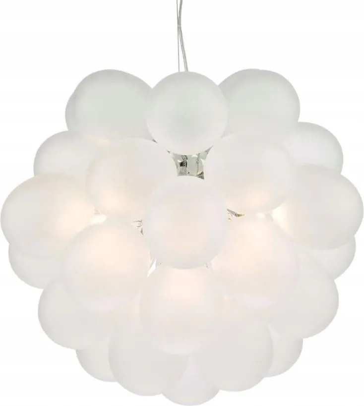 Závěsná bublinková lampa Bubbles BUB0602 do obývacího pokoje, bílý chrom