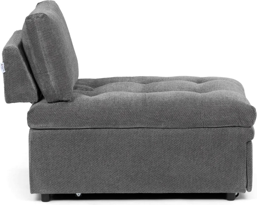 Autronic Rozkládací čalouněné křeslo ASB-C3410 Barva potahu: Šedá