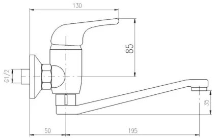 RAV Slezák SA001.5/26 - Dřezová/umyvadlová baterie SAZAVA lesklý chrom