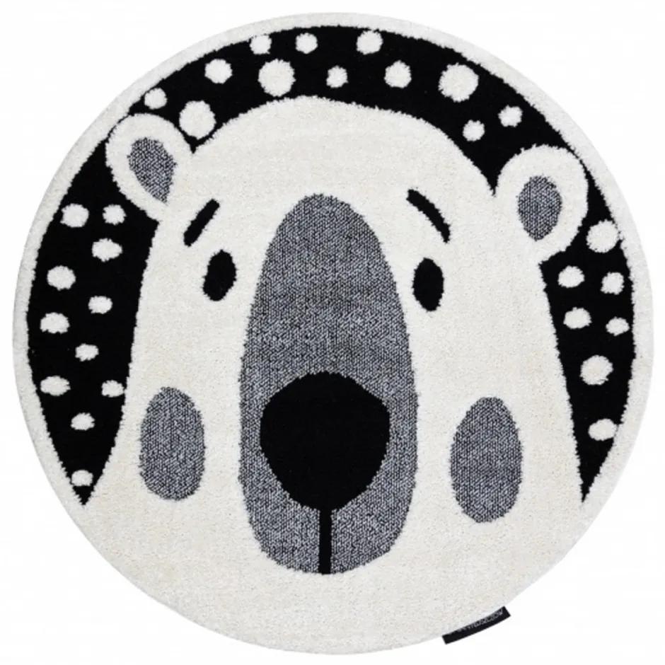 Kusový koberec Teddy krémový kruh, Velikosti 160cm