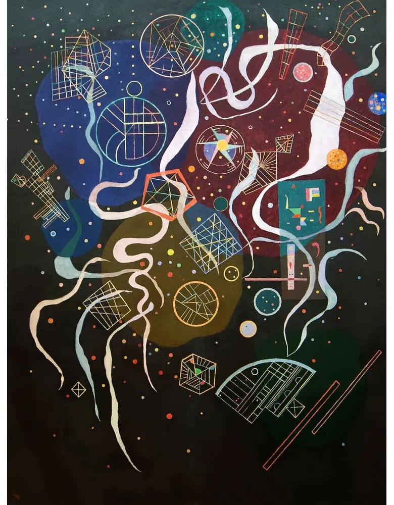 Obraz - reprodukce 50x70 cm Mouvement I, Wassily Kandinsky – Fedkolor