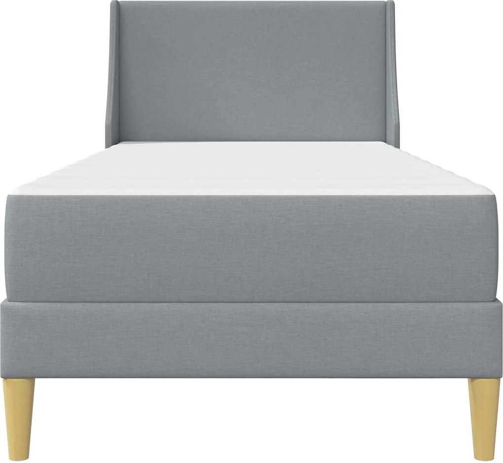 Rám postele s matrací s čelo Světle šedá 100 x 200 cm Polyester 3414719