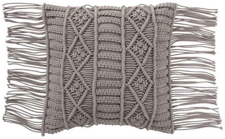 Polštář Macrame Taupe s třásněmi  - 45*45 cm