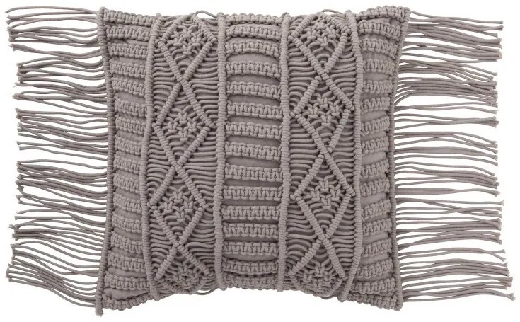 Polštář Macrame Taupe s třásněmi - 45*45 cm