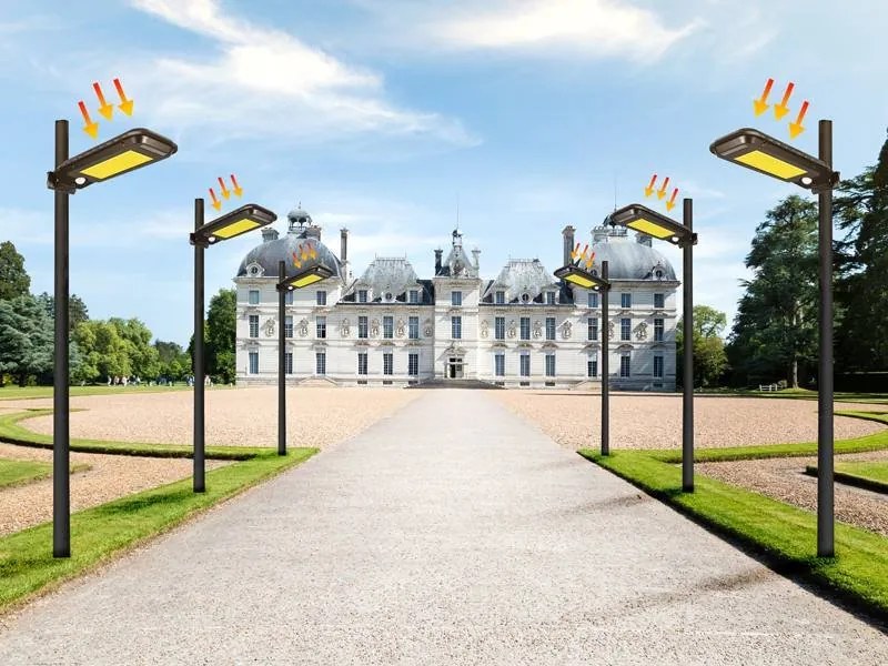 Venkovní solární LED osvětlení LTC LXLL118, 30W COB, 2000lm, 2400mAh, PIR