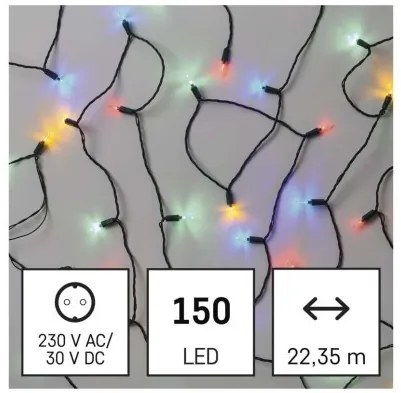 LED vánoční řetěz Tradit 22,35 m barevný