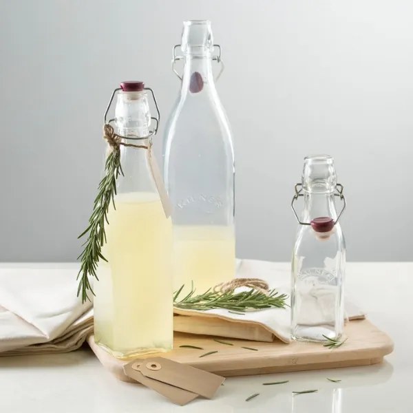 Kilner Clip Top skleněná láhev s klipem, hranatá, 0,55 l, 0025.471