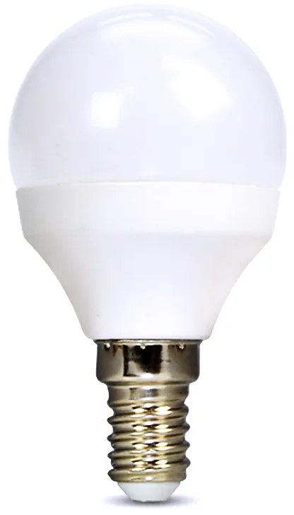 Solight LED žárovka, miniglobe, 6W, E14, 3000K, 510lm, bílé provedení