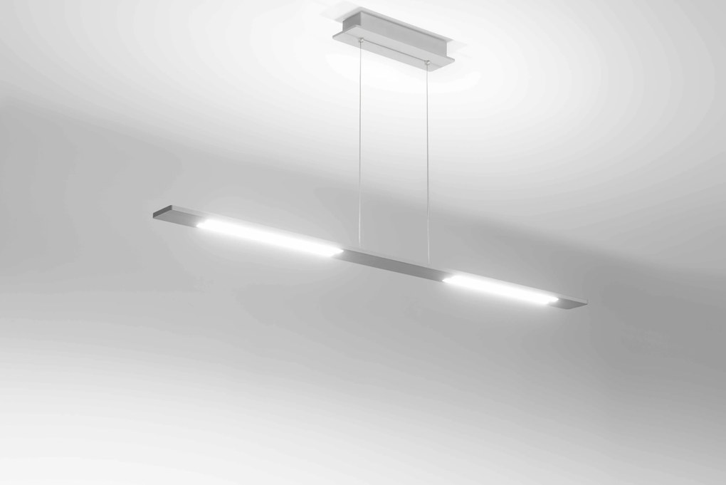 Stilnovo Lama, černé závěsné LED svítidlo, 48W LED 3000K, délka 120cm