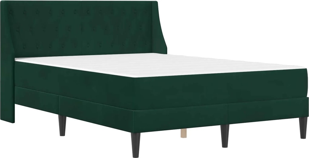 Rám postele s matrací s matrací Tmavě zelená 140 x 190 cm samet 3414797