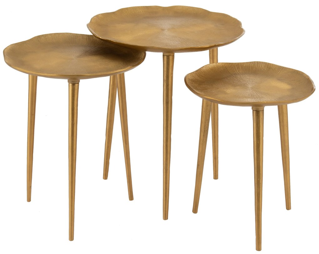 Set 3ks odkládacích stolků Irregular - 45*45*54 cm