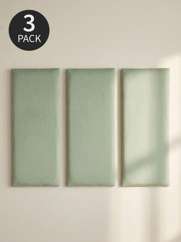 Sinsay - Obdélníkové čalouněné panely 3 pack - zelená