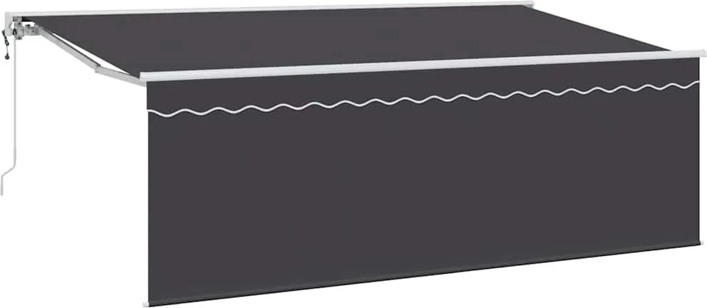 Stahovací markýza Antracit 350 x 200 cm Polyester a hliník 3329656
