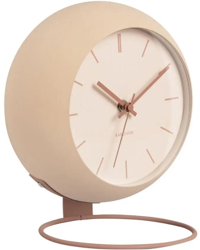 OnaDnes -20% Time for home Pískově hnědé kovové stolní hodiny Haleen 21 cm