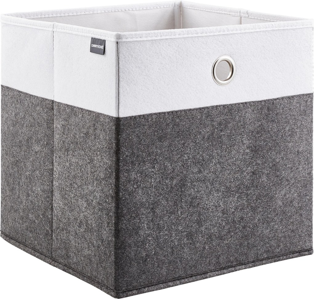 XXXLutz SKLÁDACÍ KRABICE, kov, textil, karton, 32/32/32 cm Carryhome - Boxy do regálů & krabice do regálů - 007968009106