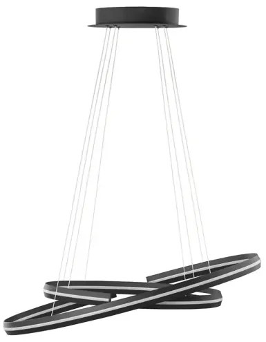 LED lustr Torrente 40 černé