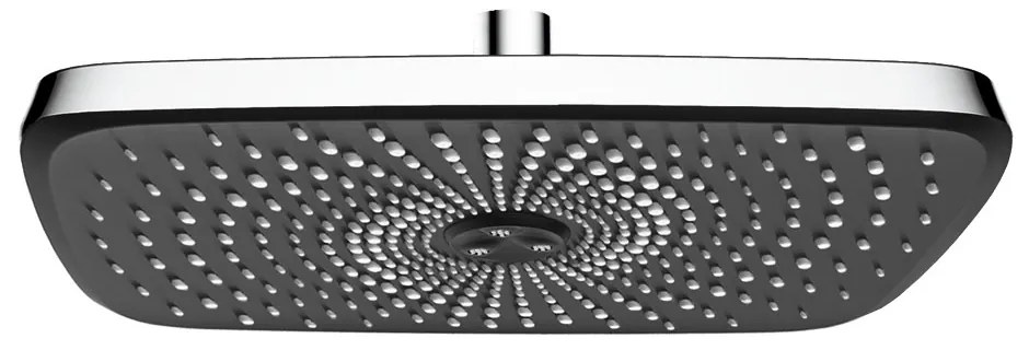 Mereo Mereo, Termostatická nástěnná sprchová baterie s hadicí, ruční a talířovou hranatou sprchou 300x190mm, CB60104TSG