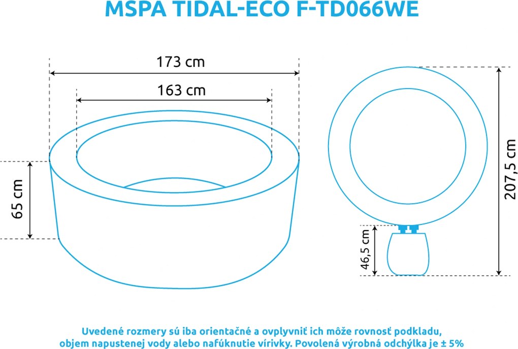 Mspa | Vířivý bazén MSPA Tidal ECO F-TD066WE | 11400306