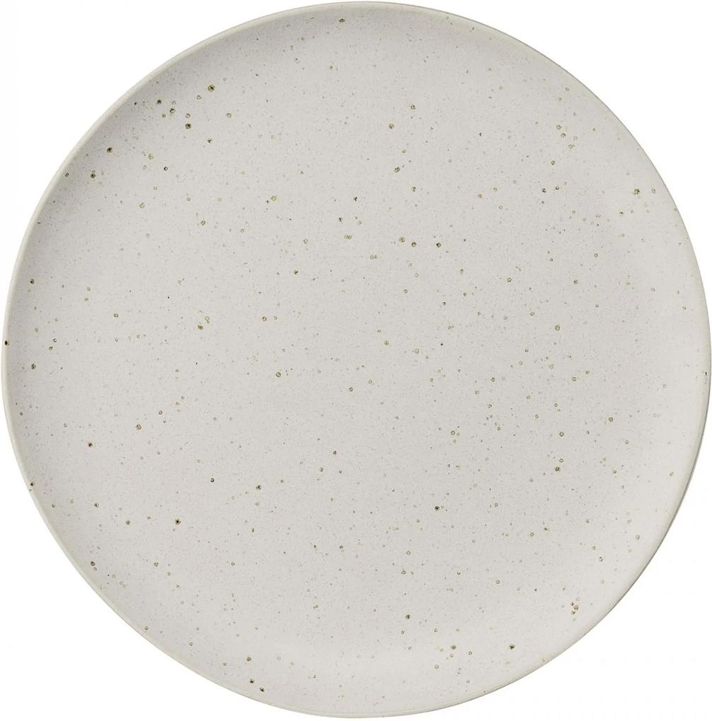 Bloomingville Dezertní talíř Sandrine Matte Offwhite, bílá barva, krémová barva, keramika