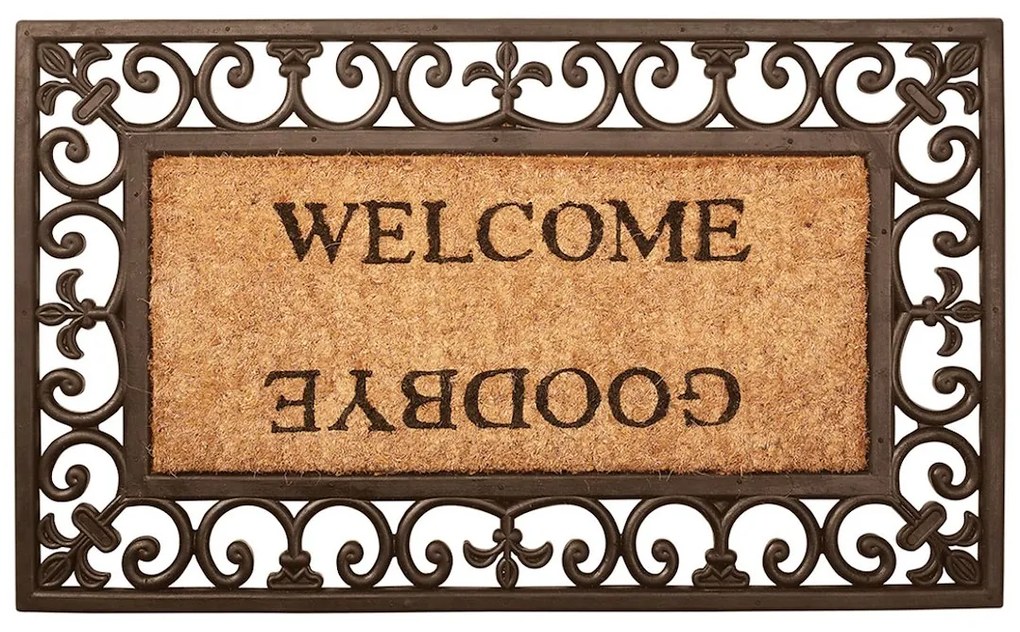 Venkovní rohožka Welcome/Goodbye, 75,5x40 cm