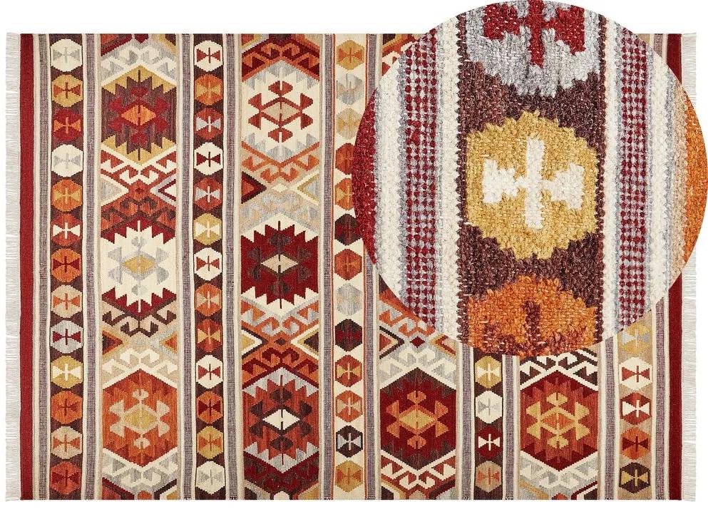 Vlněný kelimový koberec 200 x 300 cm vícebarevný AYGAVAN Beliani