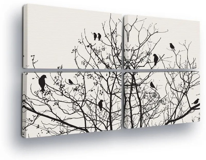 GLIX Obraz na plátně - Větve Stromů 4 x 60x40 cm