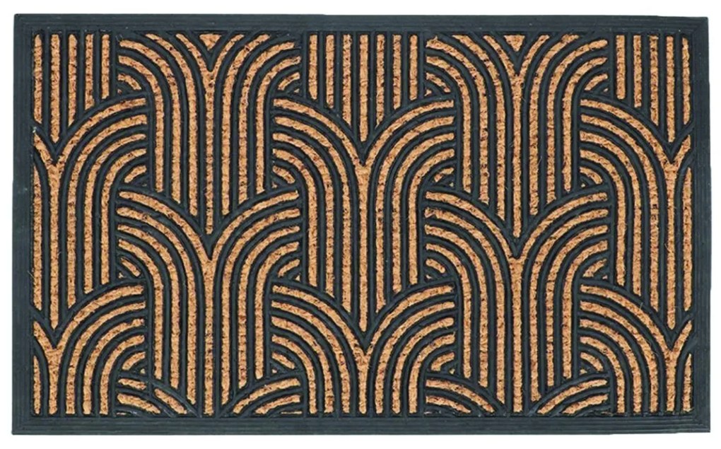 Kokosová rohožka ART DECO 75,5x45,5 cm hnědo-černá